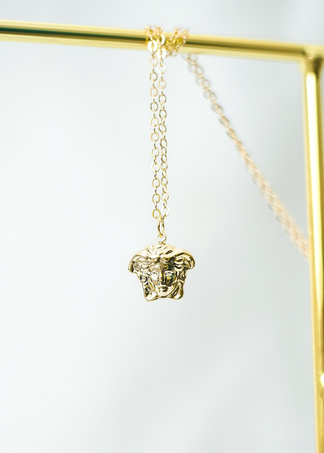 9crt Gold Plated Medusa Gold Necklace - Etsy