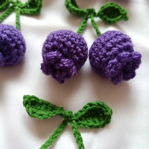 Crochet Amigurumi Blueberries Applique, Handmade Blueberries, Crochet ...