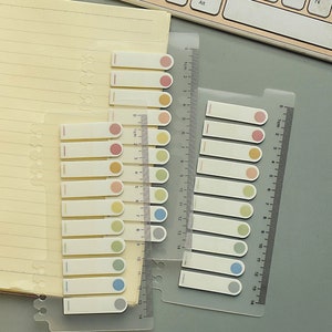 Sticky Tabs Transparent Coloured Dot Index Tabs Annotate Stationery 200 ...