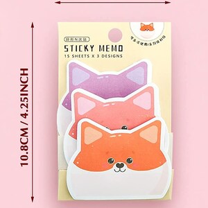 Kawaii Animal Sticky Notes Cute Memo Pads Adorable Post It - Etsy