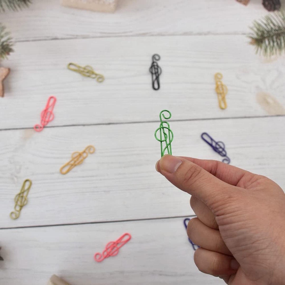 Music Note Shaped Paper Clips for Organizing Sheet Music and - Etsy UK