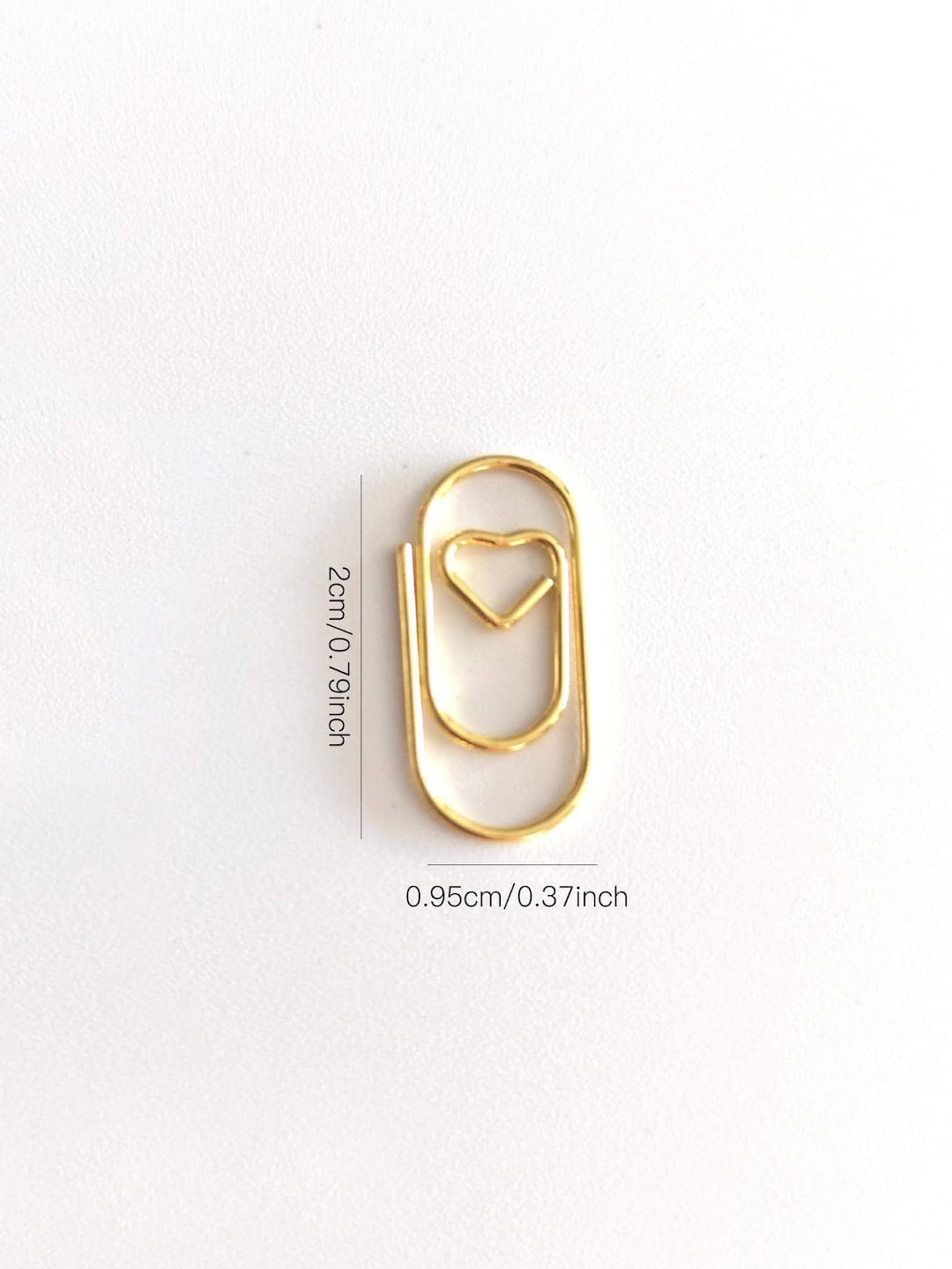 Gold Love Heart Paper Clips, Wedding, Planner Accessories, Gold ...