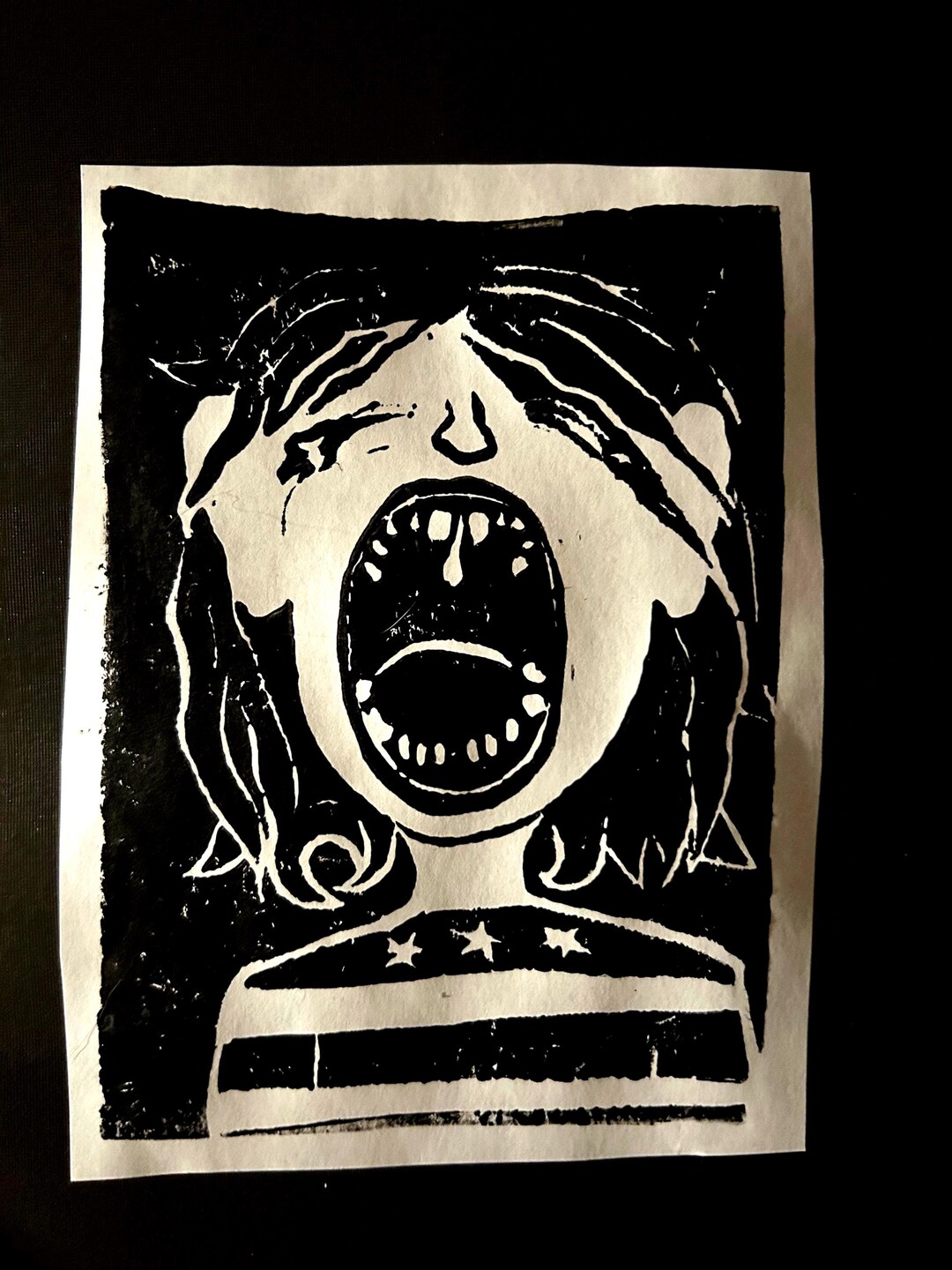 Screaming Crying Girl/birthday Cake Paper Print - Etsy