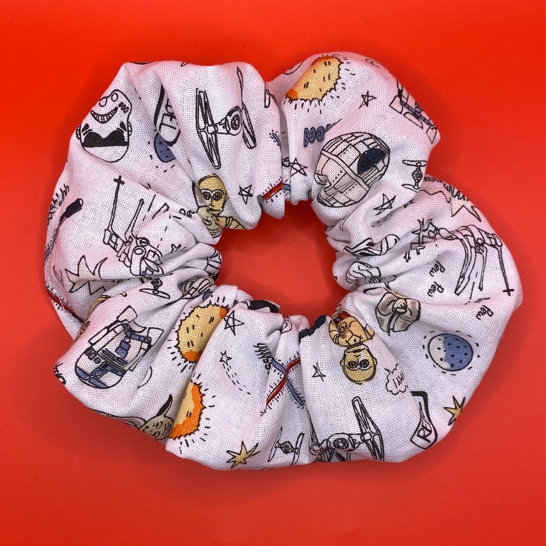 Galaxy Doodles Scrunchie // Cute Scrunchie // Licensed Fabric // Hair ...