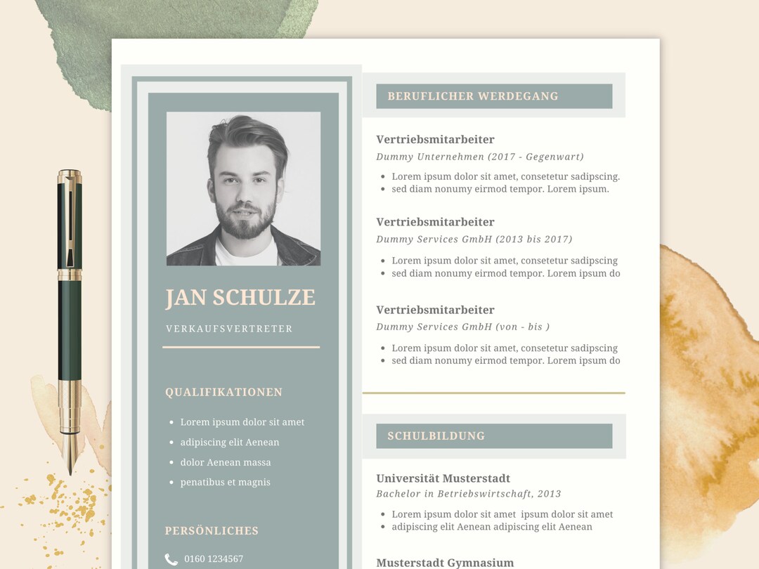 Application Templates German Tabular Resume Template Cover Sheet ...