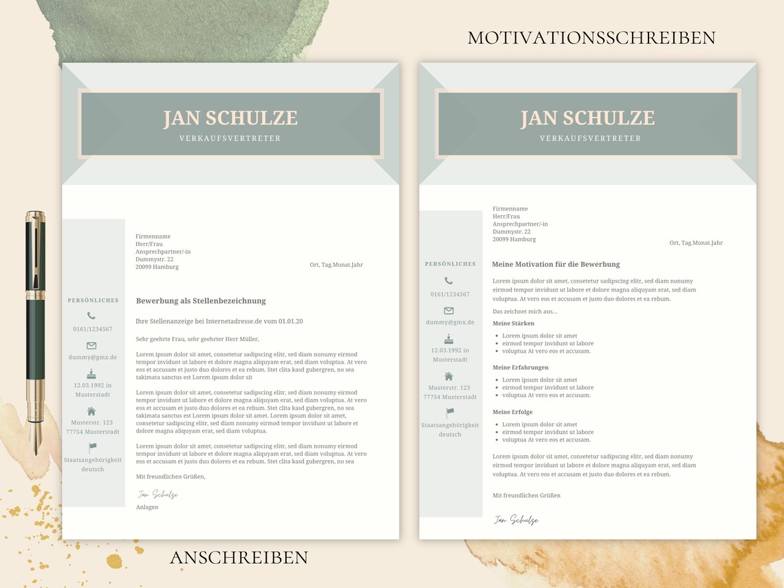 Application Templates German Tabular Resume Template Cover Sheet ...