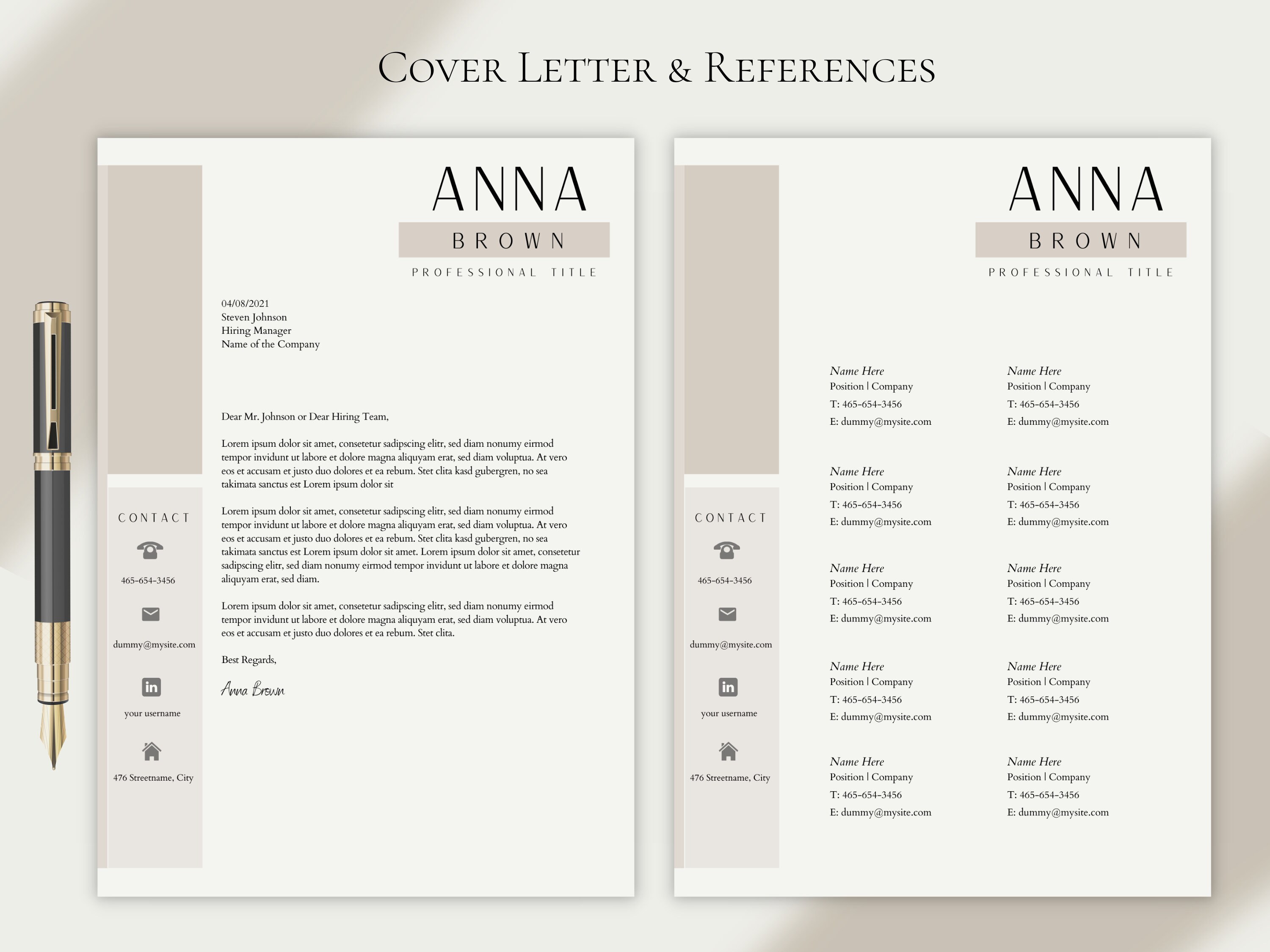 Cv Template With Photo, Curriculum Vitae PDF, Professional Creative ...