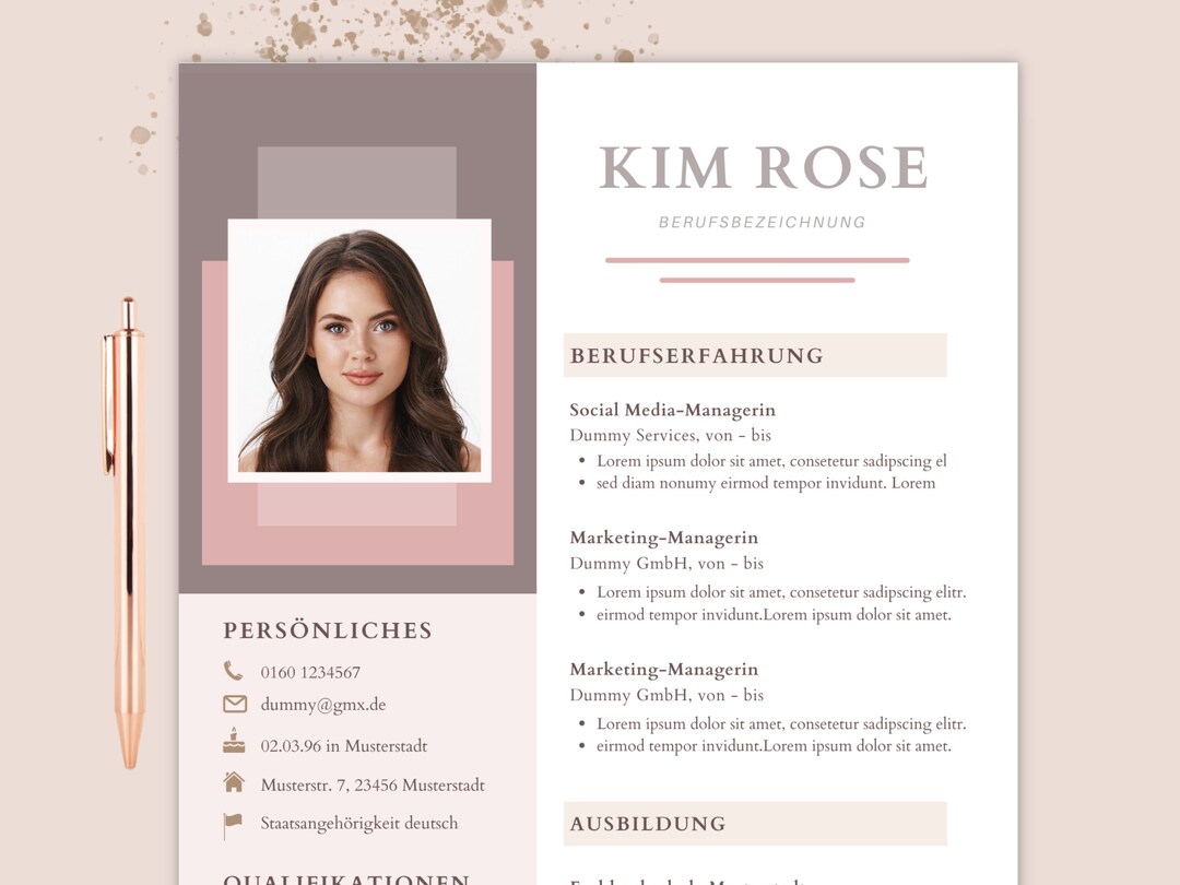 Application Templates German Tabular Resume Template Cover Sheet ...