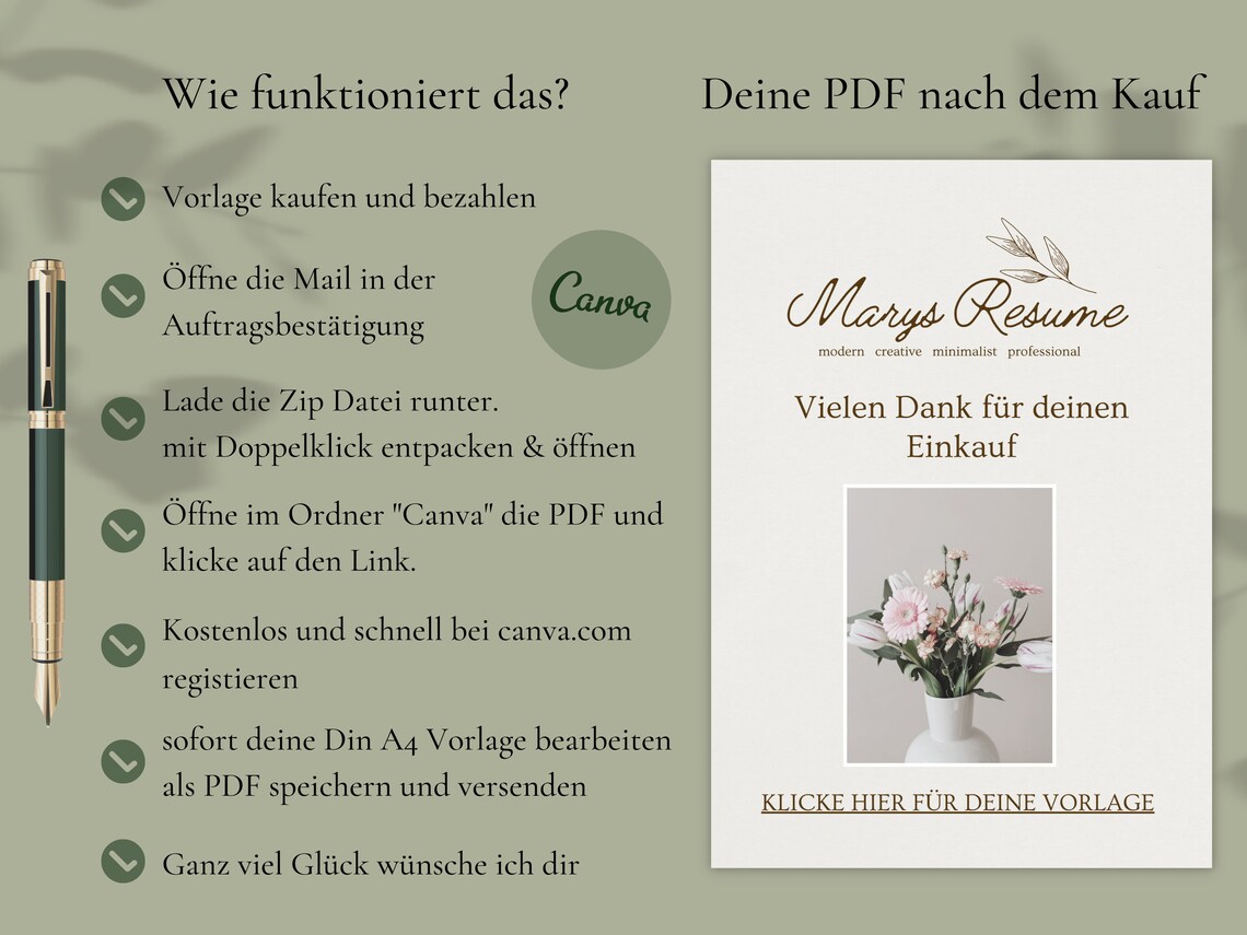 Resume Template German Word & Canva Application Templates Tabular Cover ...