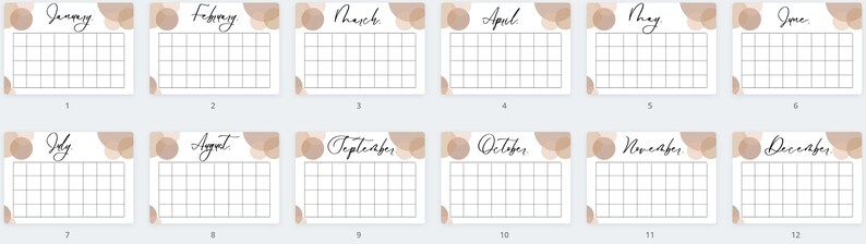 Printable Neutral Spot Calendar - Etsy