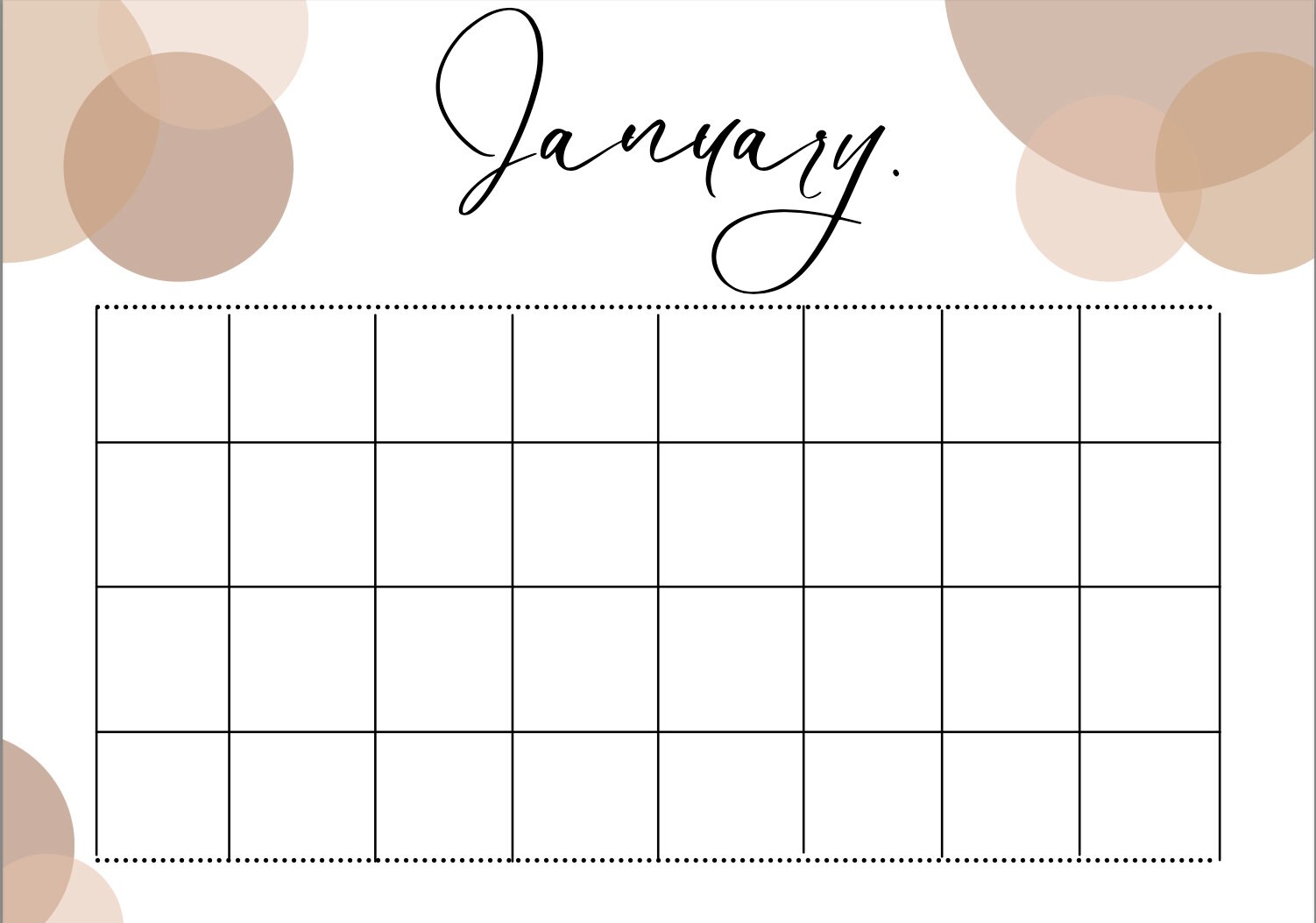 Printable Neutral Spot Calendar - Etsy