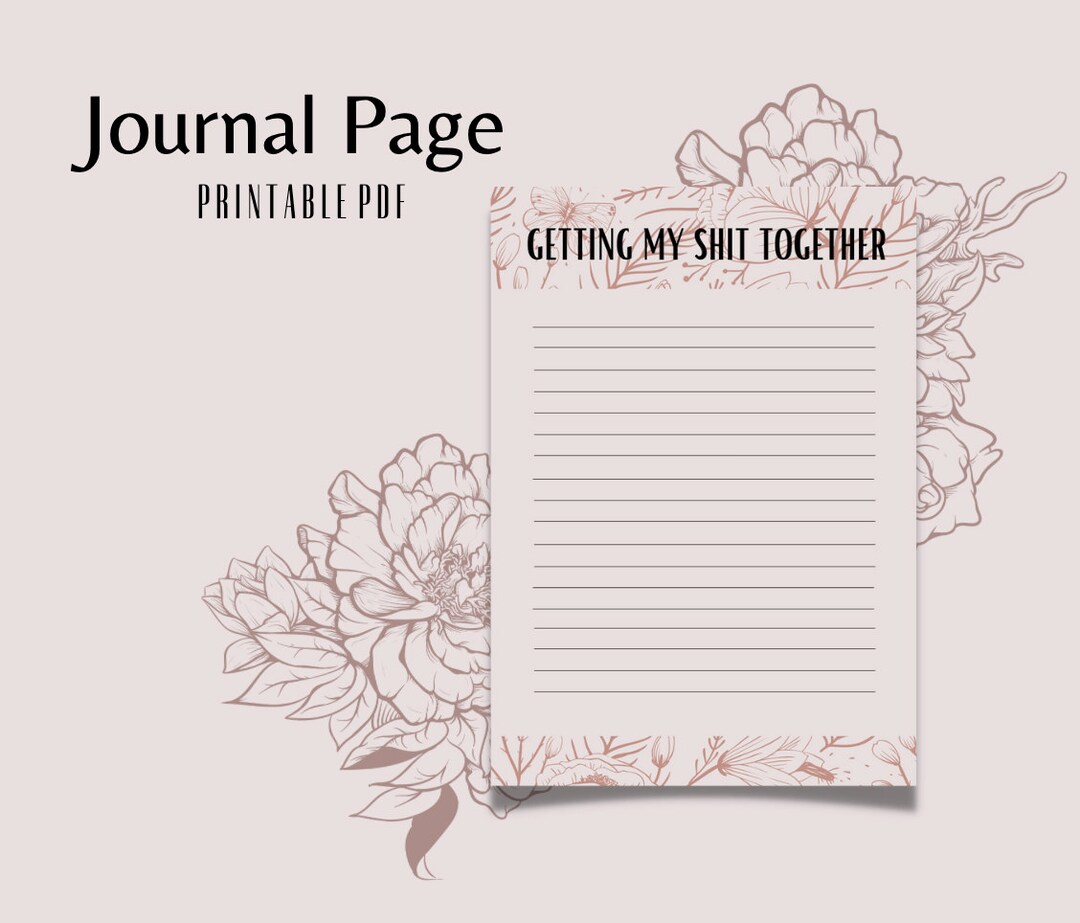 Printable Lined Journal Page - Etsy
