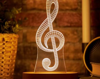 Treble Clef Lamp - Etsy