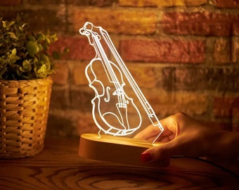 Violin Night Lamp - Etsy