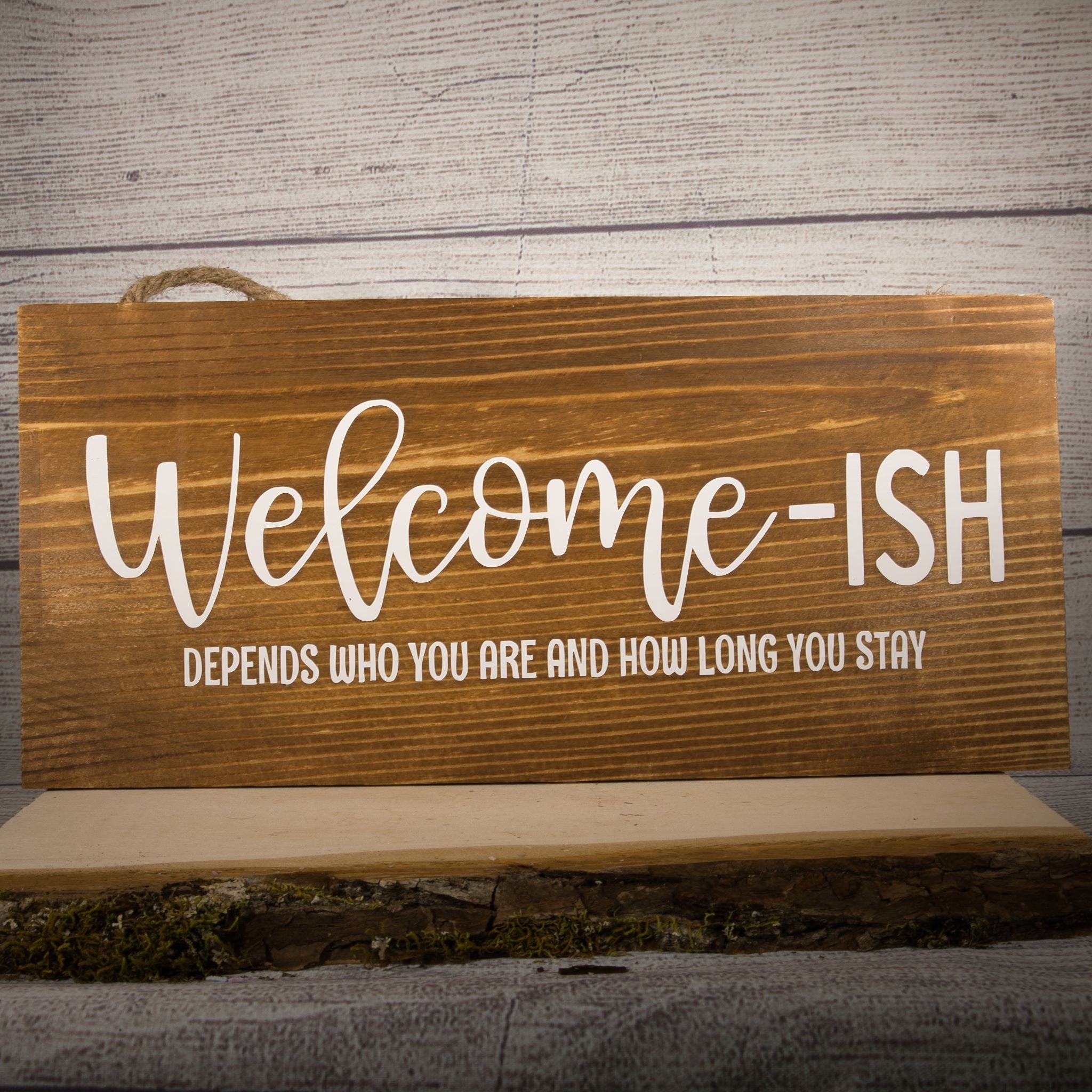 Welcome-ish Sign, Welcome Sign, Vinyl Sign, Galvanized Metal Sign, Wood ...