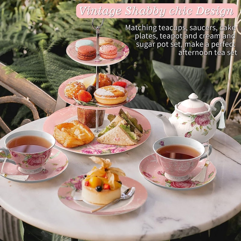 Pink Tea Set - Etsy