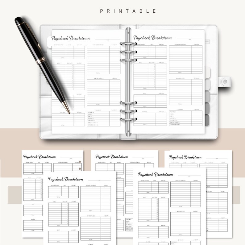 Paycheck Allocation Spreadsheet: Budget Management Tool (digital ...