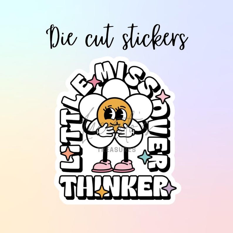 LITTLE MISS OVERTHINKER Die Cut Waterproof Sticker - Etsy