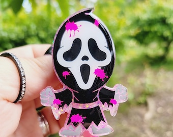 Halloween Badge Reel, Cute Spooky Badge Holder, Leopard Badge Reel ...