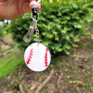 Base Ball Blue Sparkly Keychain/baseball Gift/ Cute Gift/key Holder - Etsy