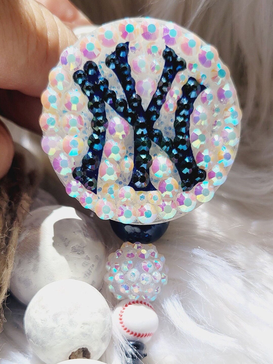 Baseball Badge Reel/retractable ID Holder/baseball/cute Gifts - Etsy
