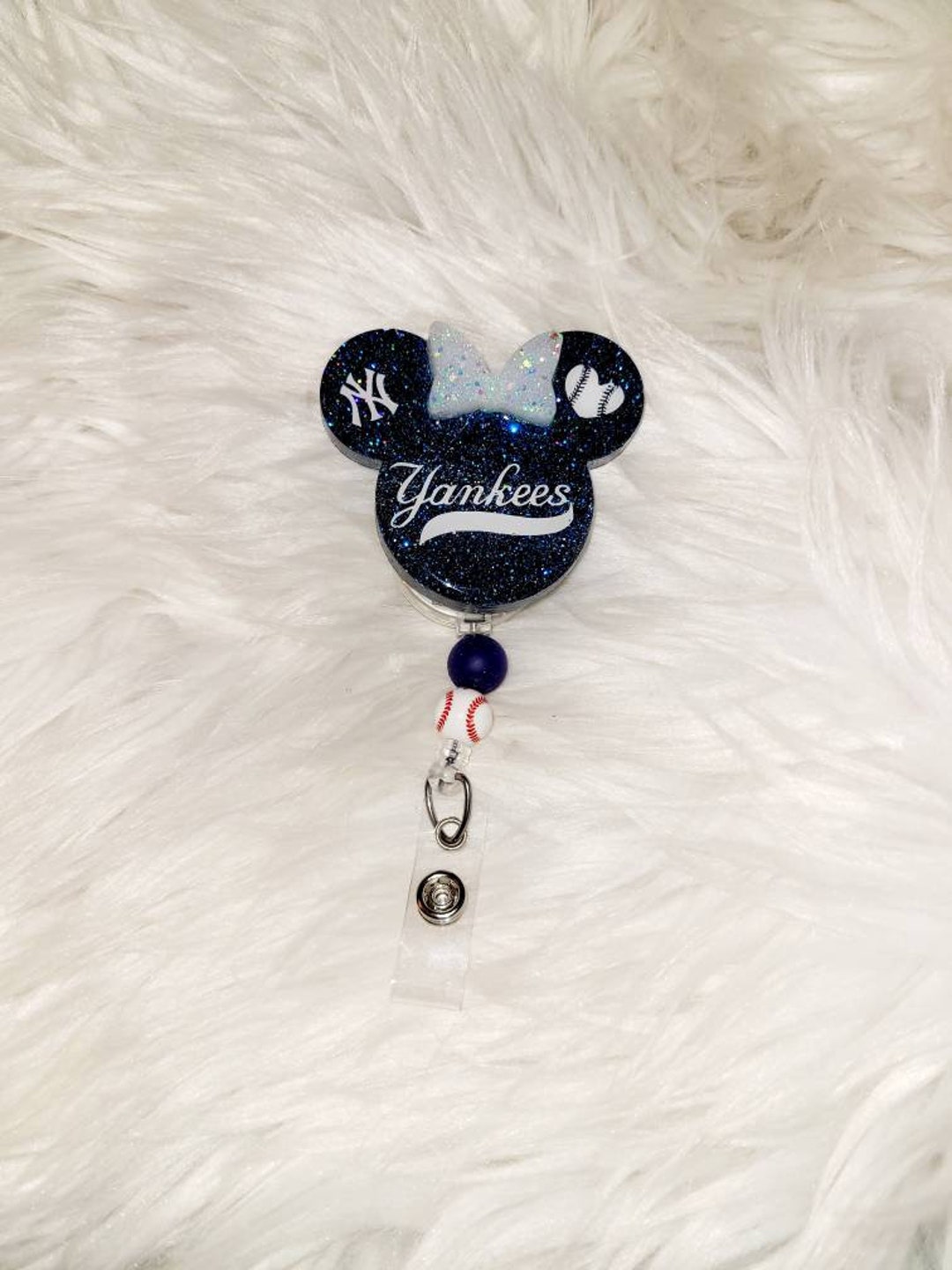 Baseball Badge Reel/retractable ID Holder/baseball/cute Gifts - Etsy