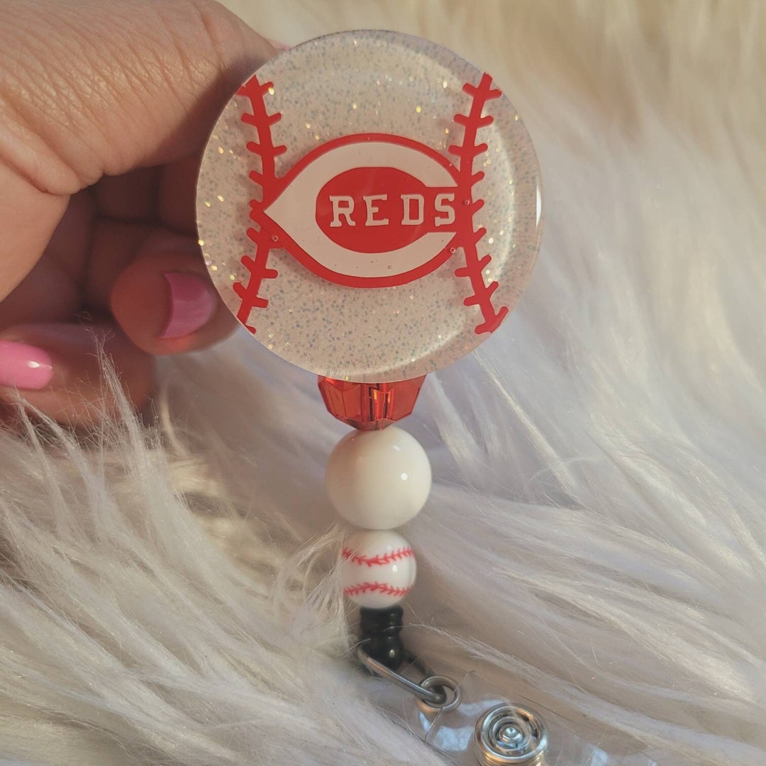 Base Ball Badge Reel/retractable ID Holder/baseball/cute Gifts - Etsy