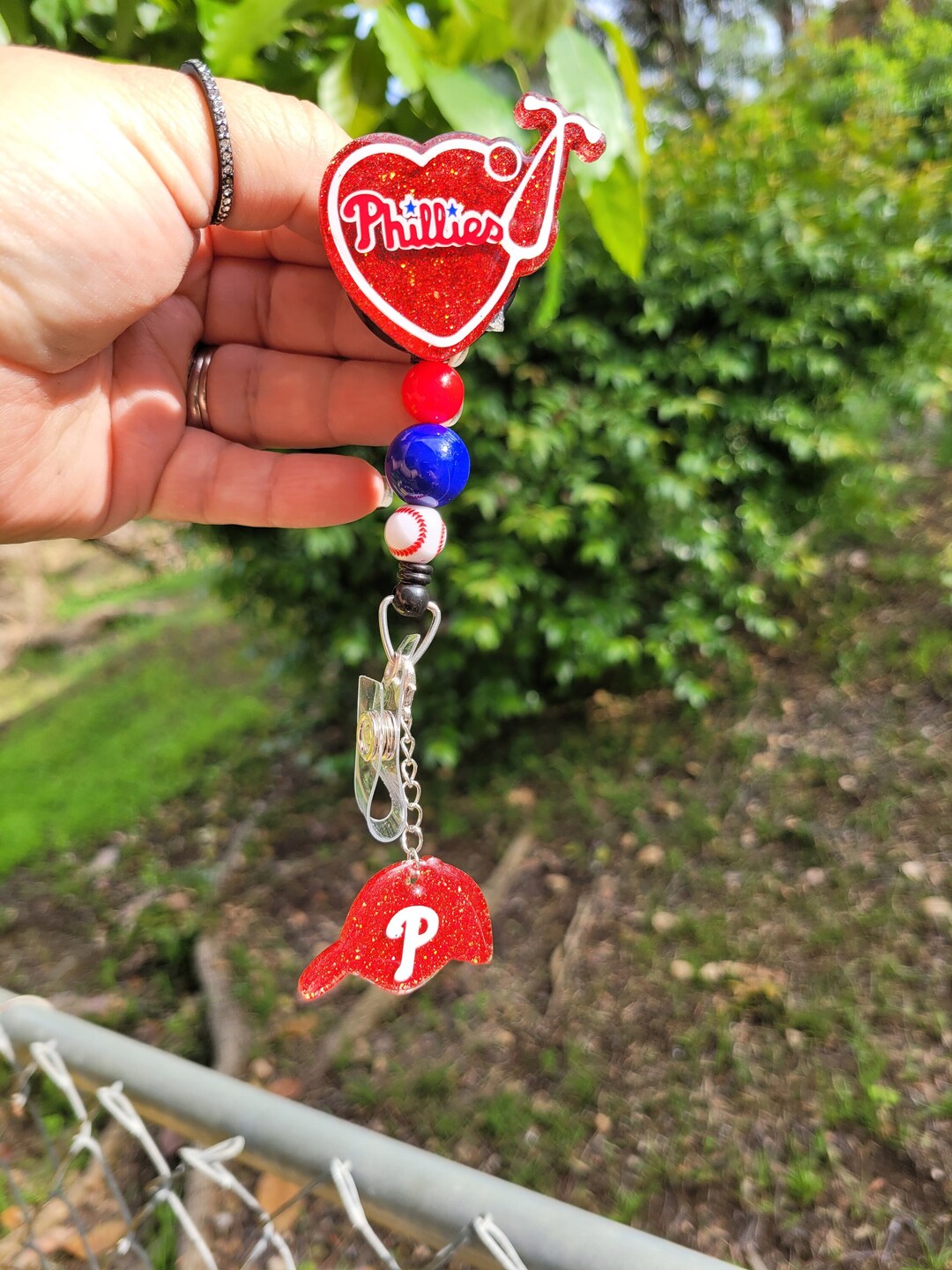 Sparkly Baseball Heart Stethoscope Badge Reel/baseball/ Cute Gifts ...