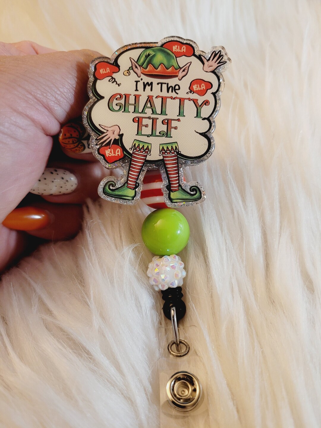 Chatty Elf Badge Reel/ Cute Gifts/retractable ID Holder - Etsy