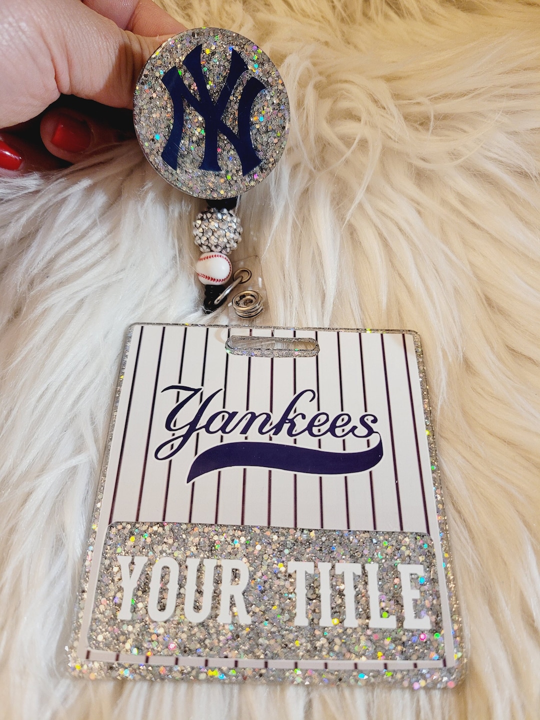 Baseball Badge Reel /badge Buddy Set/ Cute Gifts - Etsy