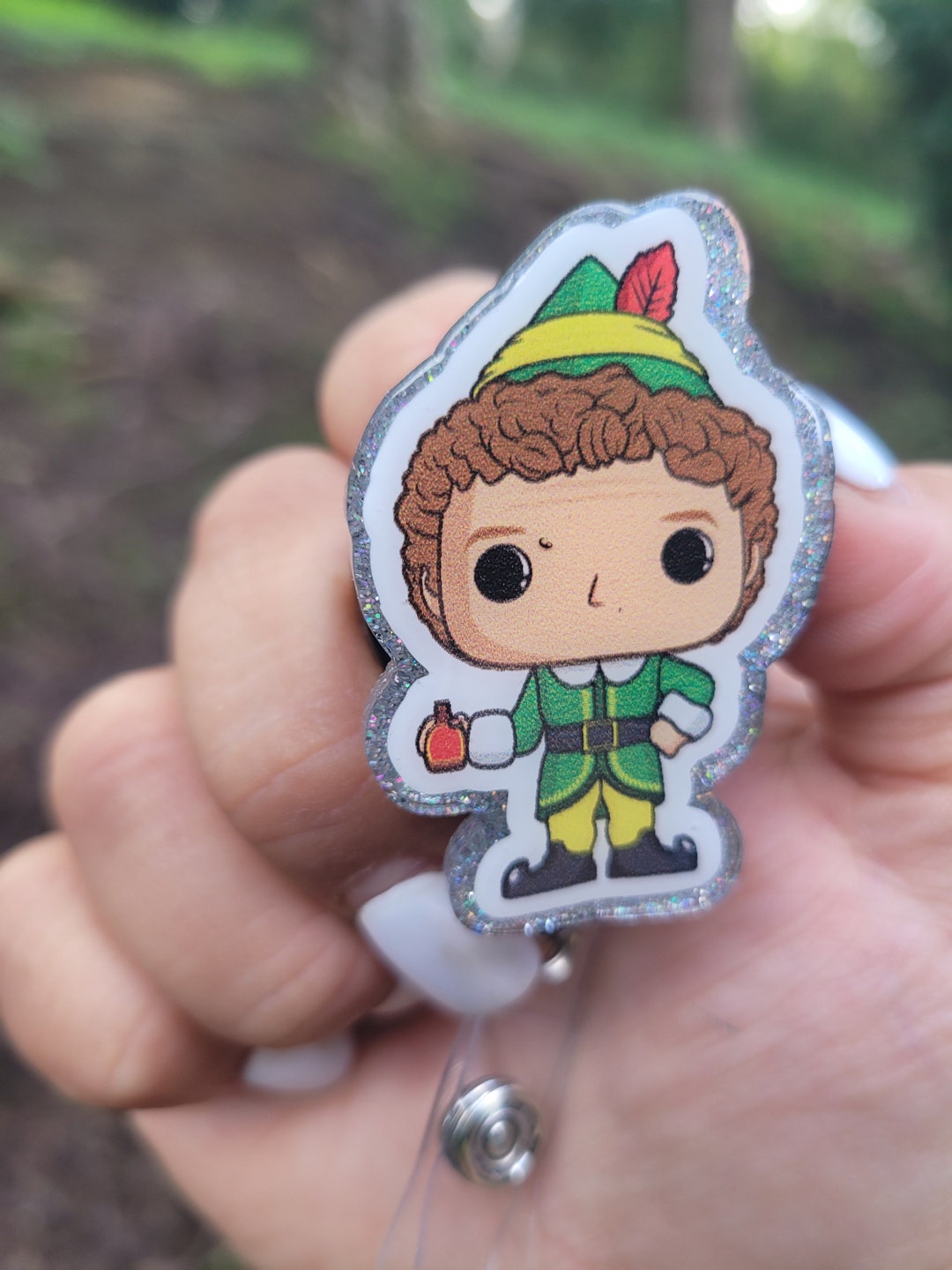 Christmas Elf Badge Reel/ Cute Gifts/retractable ID Holder - Etsy