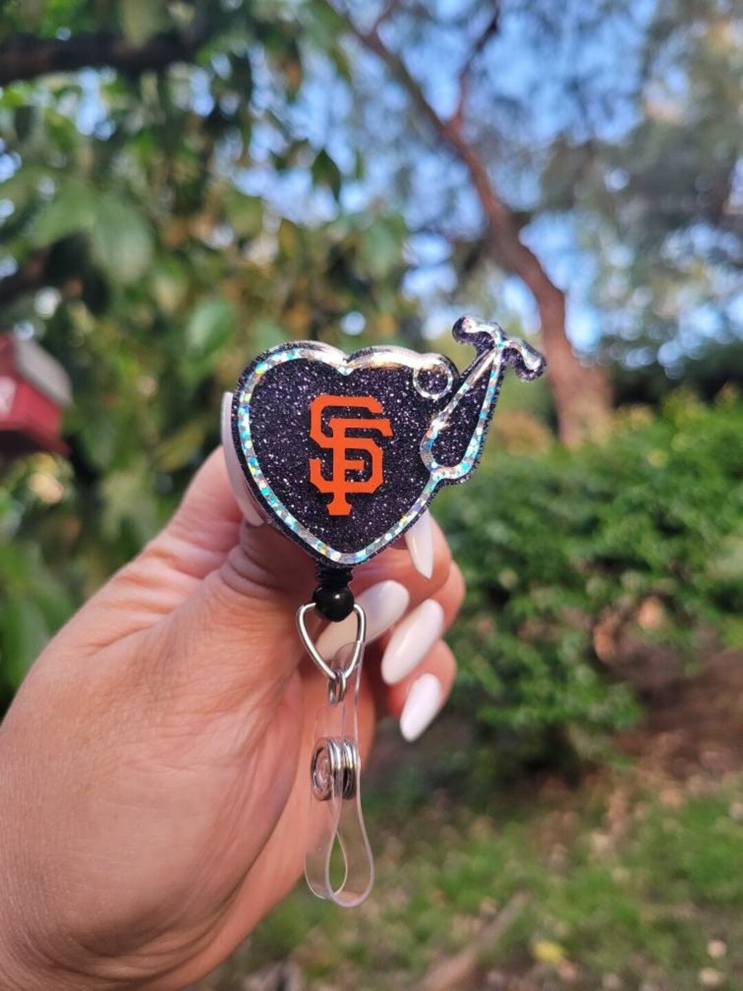 Baseball Badge Reel/baseball Badge Holder/retractable ID Holder - Etsy