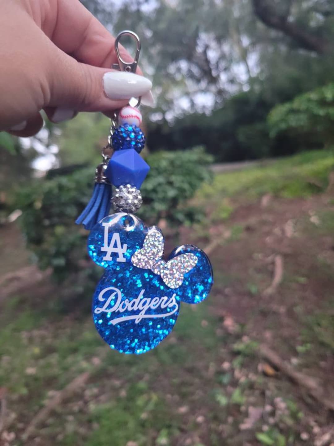 Base Ball Blue Sparkly Keychain/baseball Gift/ Cute Gift/key Holder - Etsy