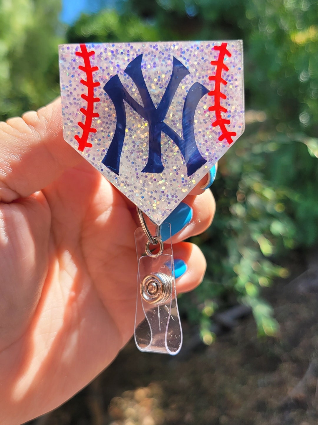 Baseball Badge Reel/retractable ID Holder/baseball/cute Gifts - Etsy