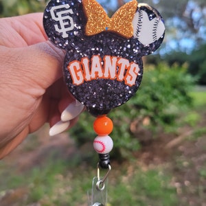 Baseball Badge Reel/retractable ID Holder/baseball/cute Gifts - Etsy