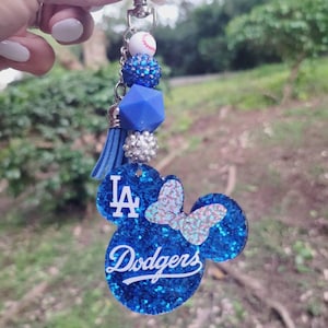 Baseball Blue Sparkly Keychain/baseball Gift/ Cute Gift/key Holder - Etsy