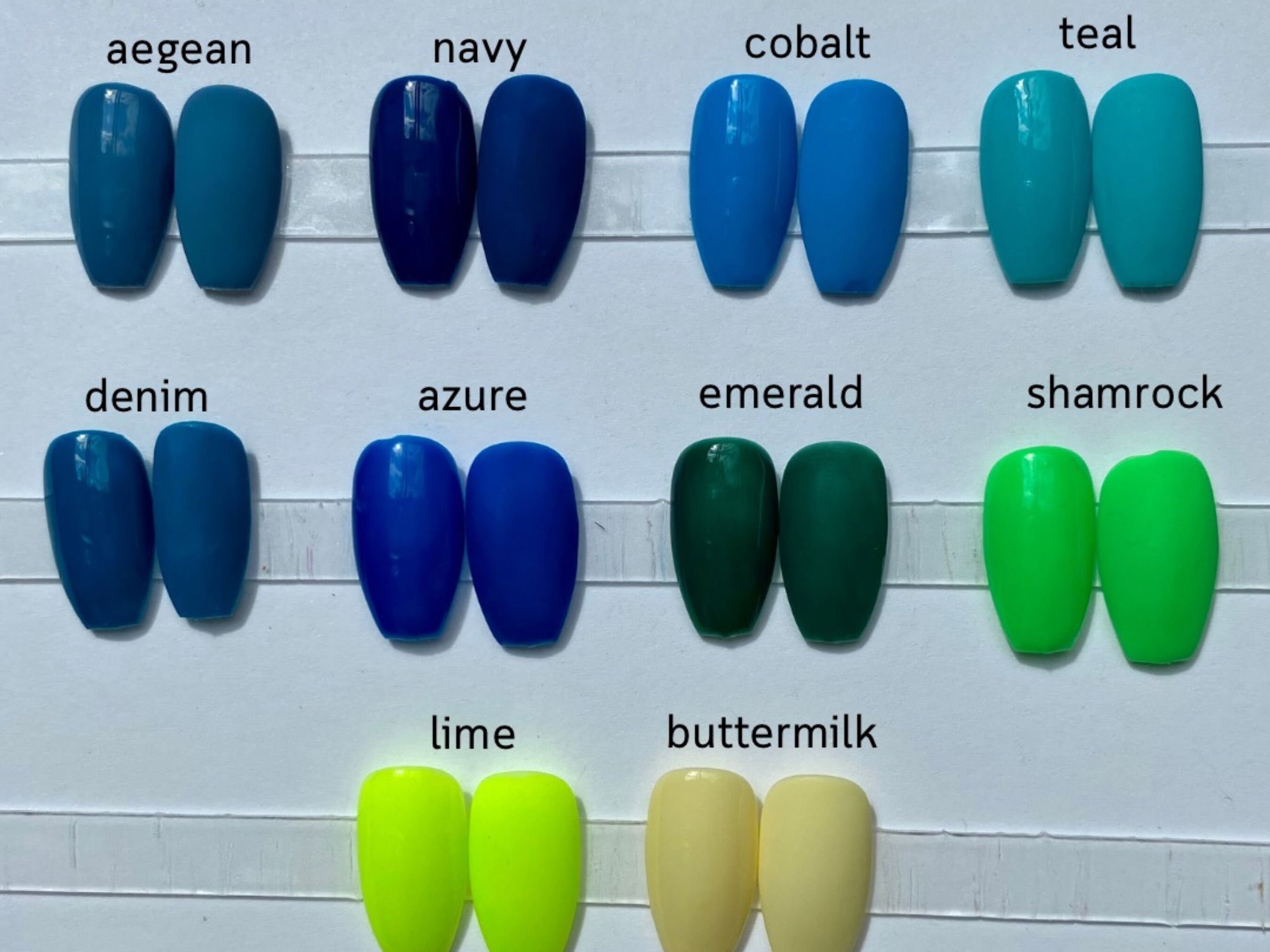 Choose Your Color Basic Press On Nail Set Luxury Handmade Nails Glue On