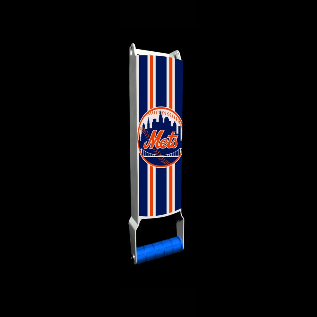 NY Mets Beer Can Crusher: Custom Baseball Man Cave Game Room Beer Decor ...