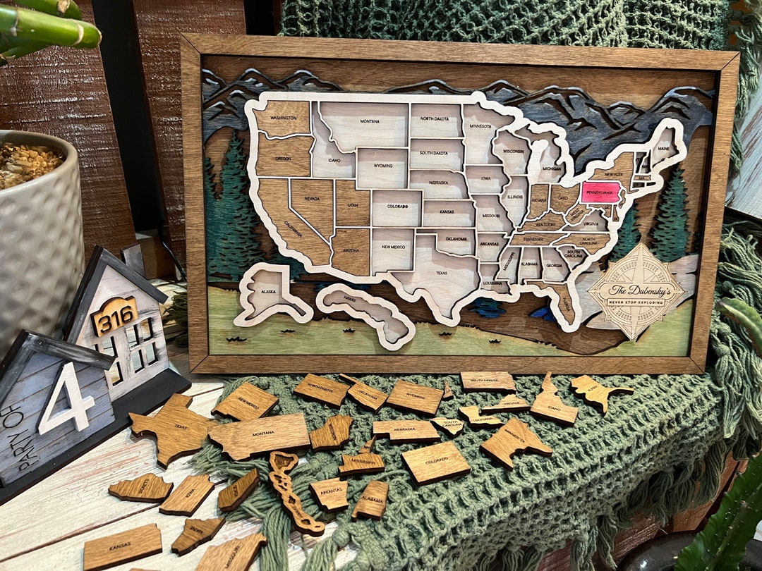 USA Travel Map, Our Travels Map, Couples Map, Travel Map, Adventure ...