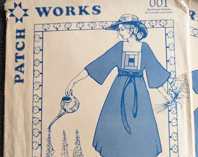 Rare Vintage 1978 Patchwork Patterns Log Cabin Wrap Dress Sewing ...