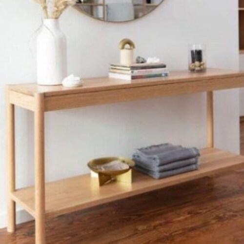 Walnut Console Entry Way Table - Etsy