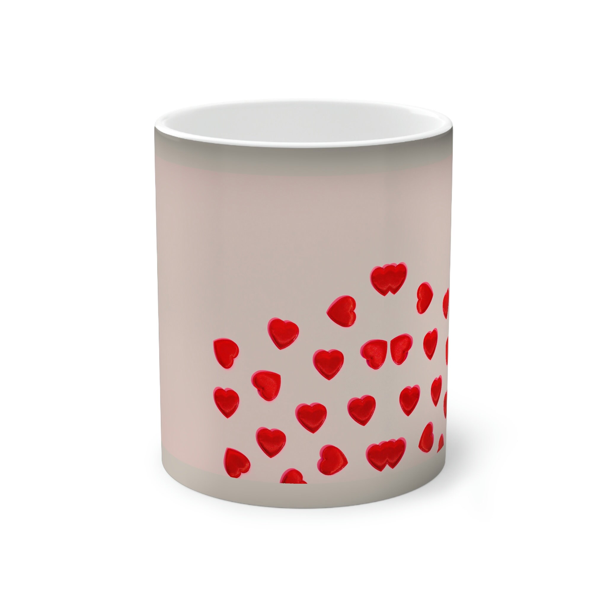 Color-changing Ceramic Mug With Heart Pattern for Coffee - Etsy