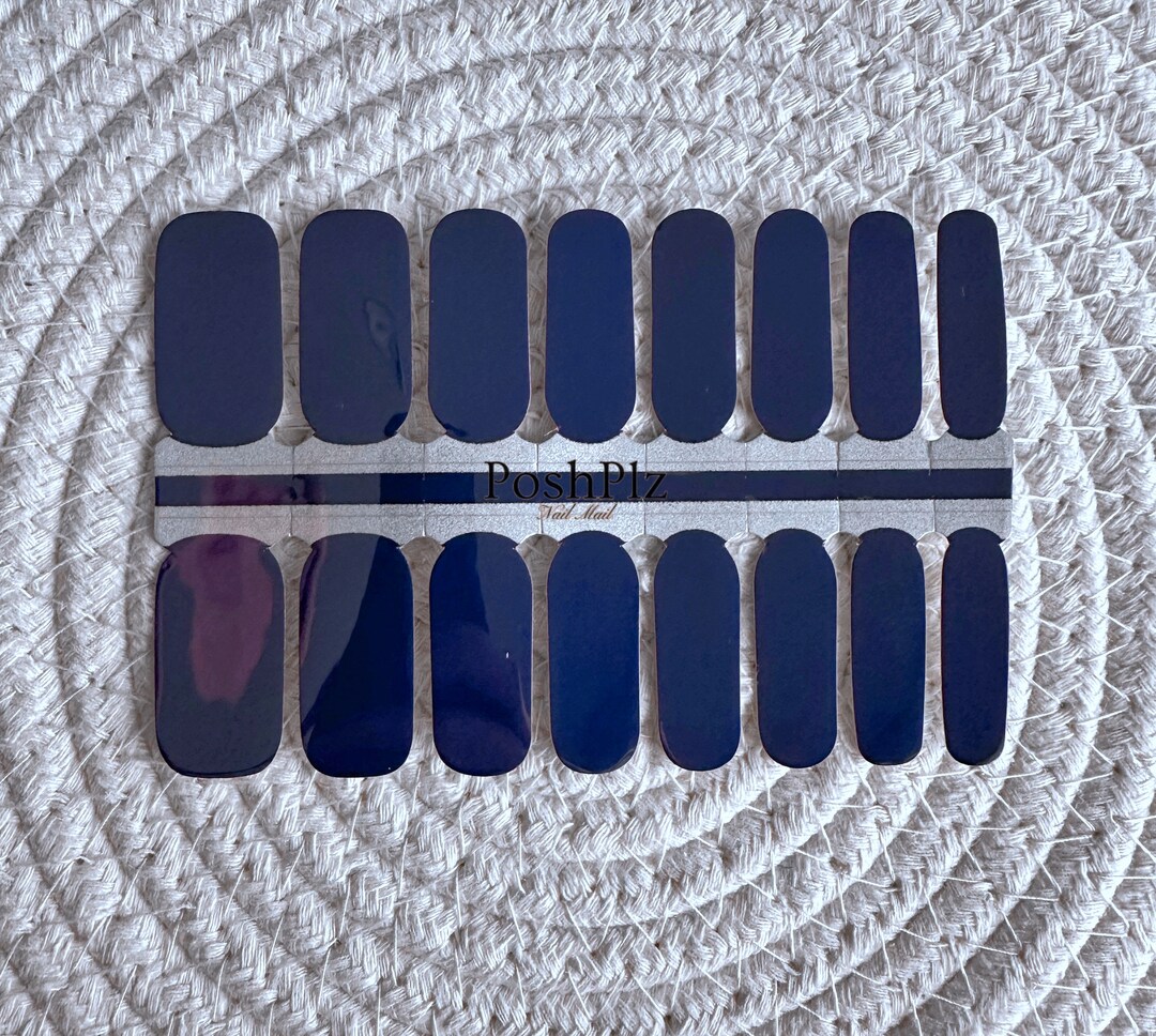 Navy Eclipse Nail Wraps Navy Blue Nail Wraps at Home Nails Nail Art ...