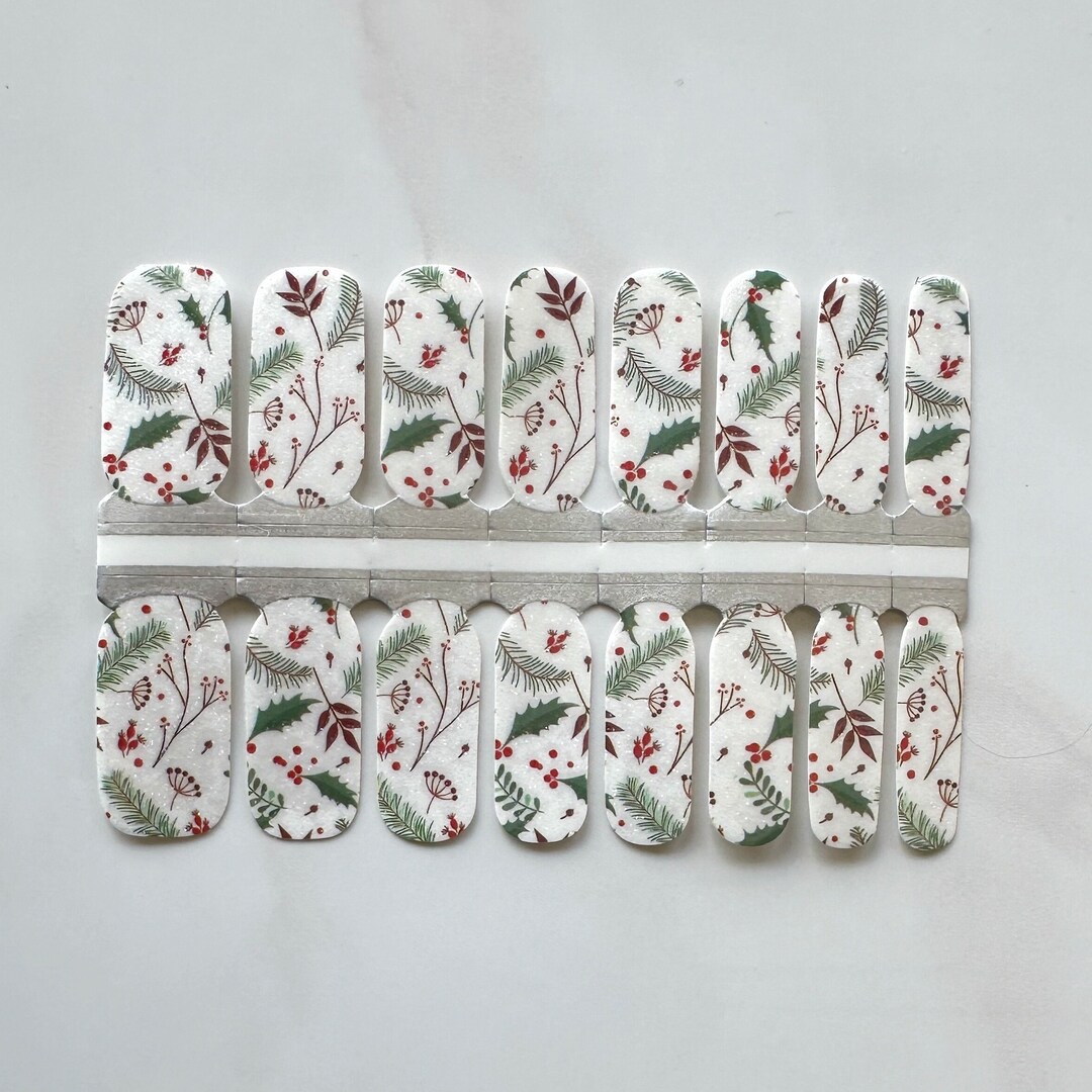 Winterberry Woods Winter Nail Wraps at Home Nails Nail Art Nail Decals ...