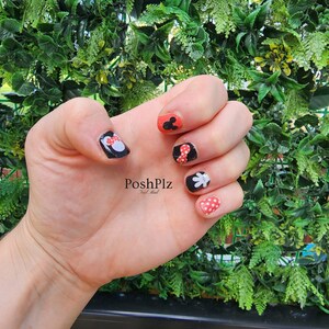 Mickey and Minnie-inspired Mani Nail Wraps Cartoon Magic at Your Fingertips at Home Nails Nail ...