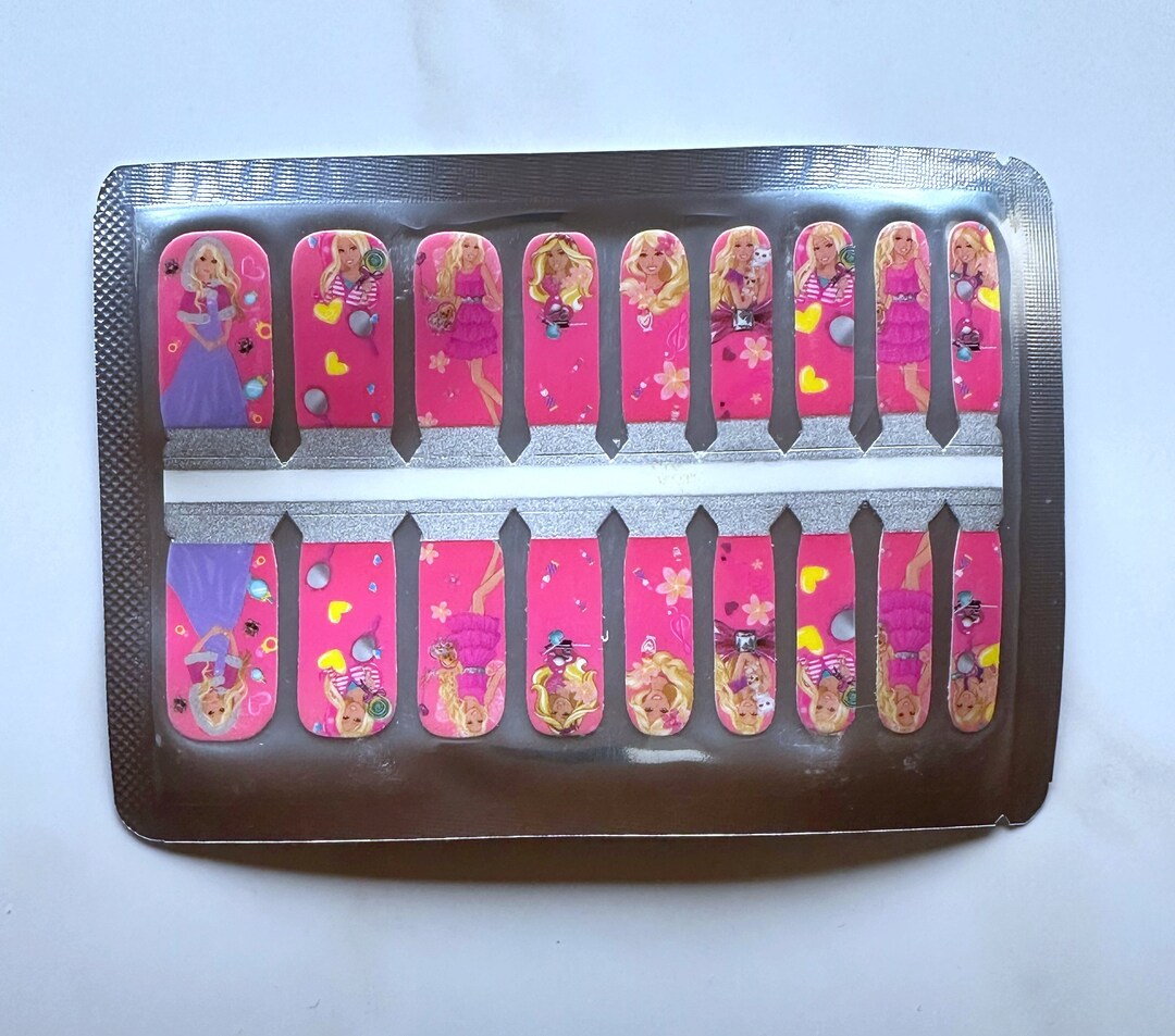 Kids Pink Glam Playtime Nail Wraps | Kids Size Nail Wraps | Kids Party ...