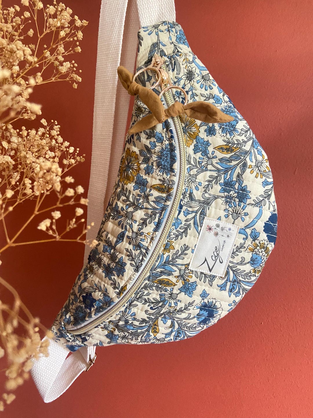 Women's Fanny Pack Quilted Indy Pattern Blue Fanny Pack, Bum Bag ...