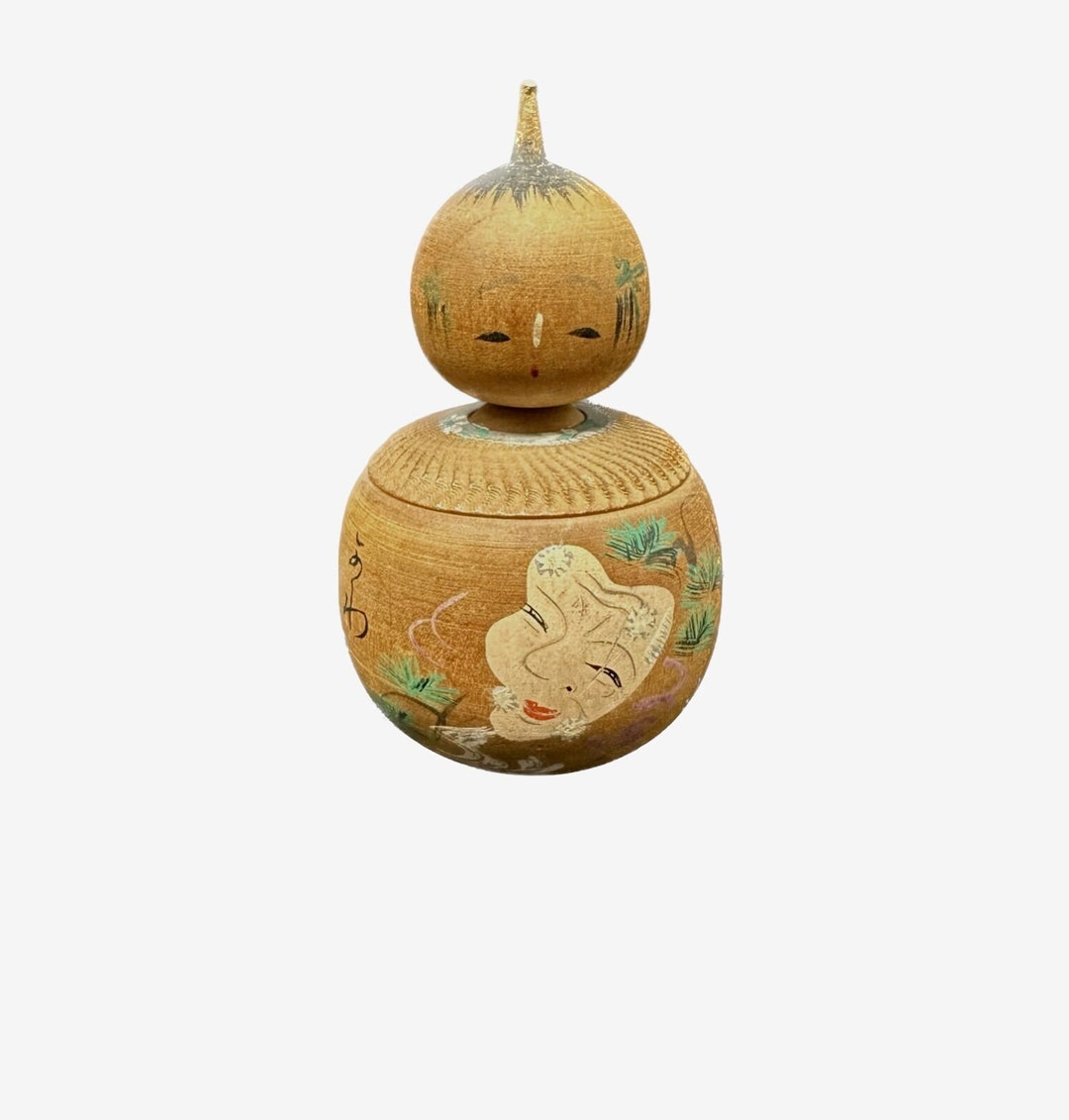 Vintage Traditional Ejiko Wood Kokeshi Doll Japanese Folk Art Doll ...