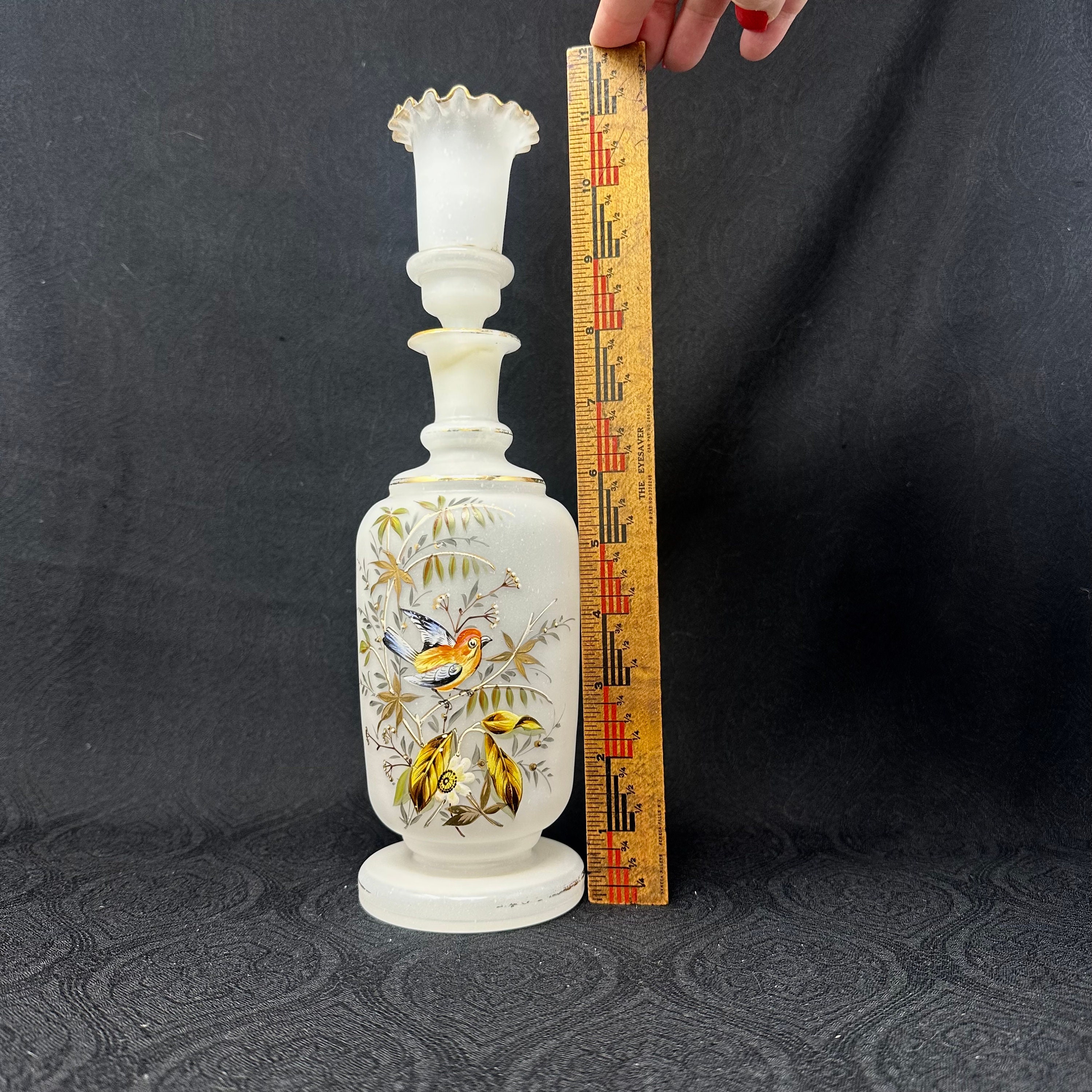 Antique Victorian Bristol Glass Vanity Bottle / Decanter With - Etsy