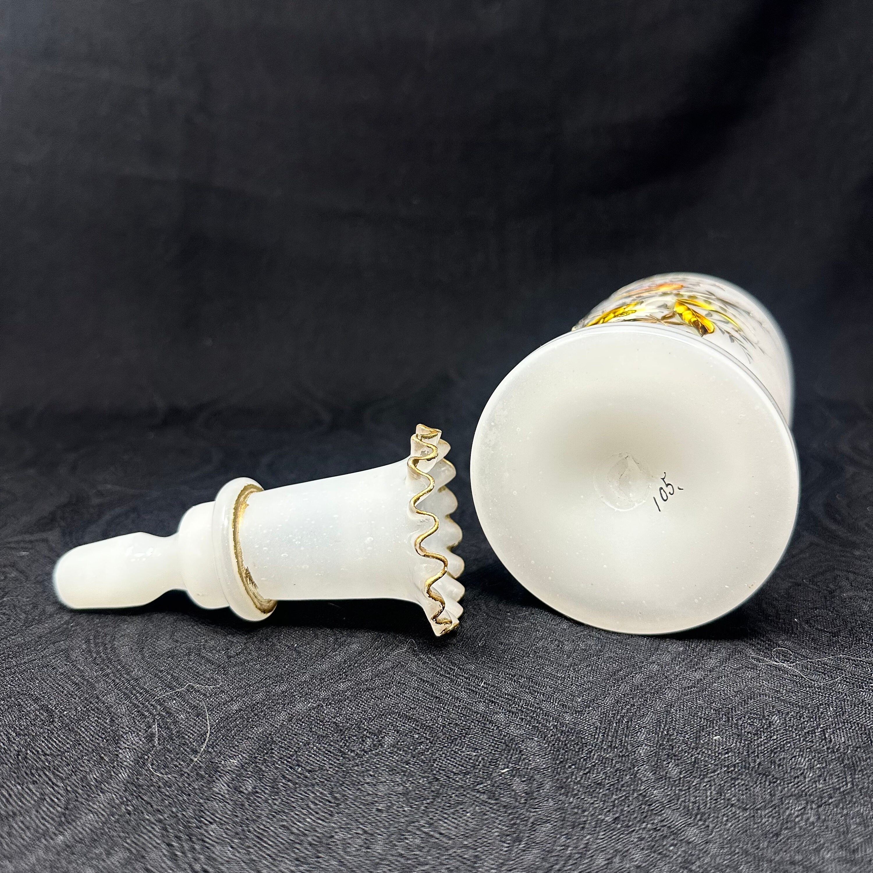 Antique Victorian Bristol Glass Vanity Bottle / Decanter With - Etsy